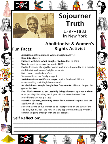 Sojourner Truth PACKET & ACTIVITIES, Important Historical Figures ...