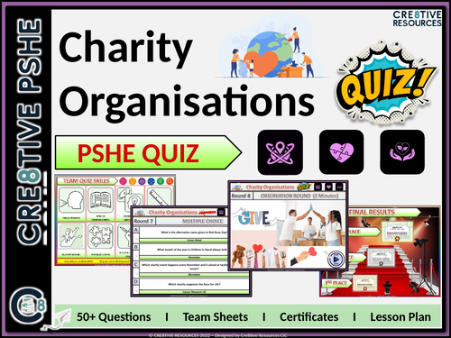 Charity PSHE Quiz | Teaching Resources