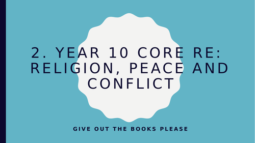 x14 Core RE - Religion, Peace and Conflict | Teaching Resources