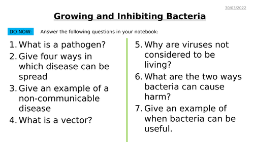 Aqa Gcse Biology B5 Communicable Diseases Powerpoint Pack