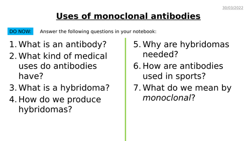 AQA GCSE Biology - B6 Preventing and Treating Disease - PowerPoint pack ...