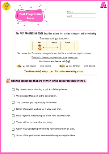 Past and Present Progressive Tense | Teaching Resources