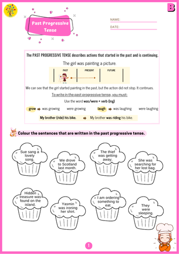 Past and Present Progressive Tense | Teaching Resources