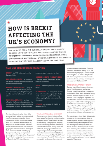 Economic geography: How is Brexit affecting the UK's economy ...