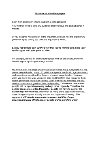 Discursive Essay Resources | Teaching Resources