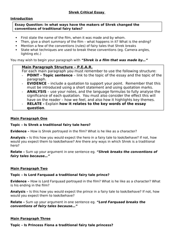 Shrek Media Study Film Unit | Teaching Resources