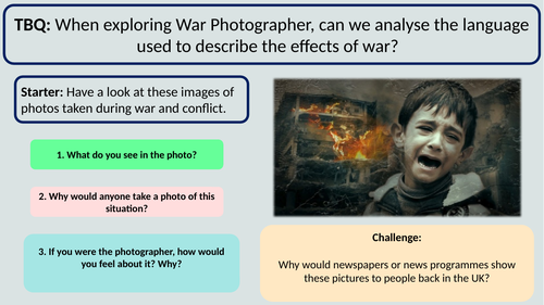 Power and Conflict: War Photographer | Teaching Resources