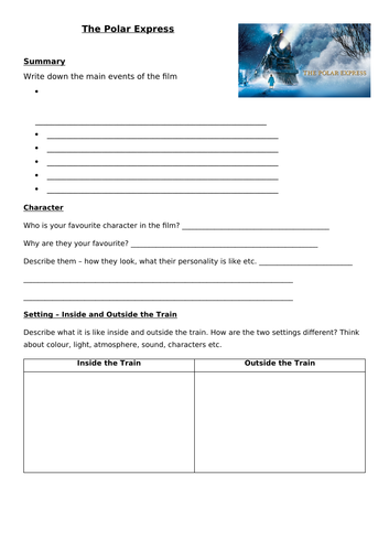 The Polar Express Media Study | Teaching Resources