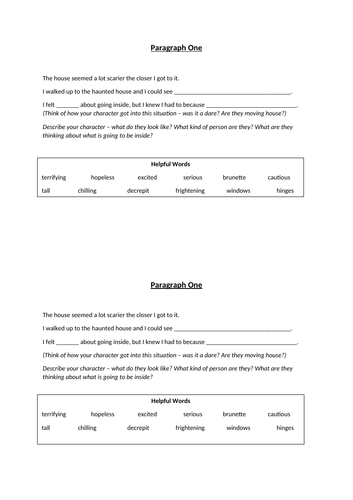 Scary Story Haunted House Writing | Teaching Resources