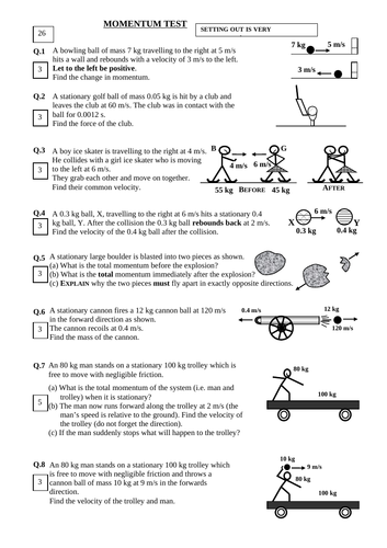Momentum Revision | Teaching Resources