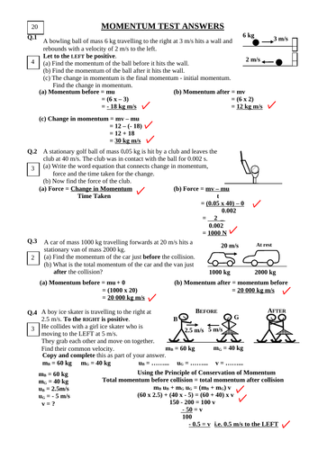 Momentum Revision | Teaching Resources