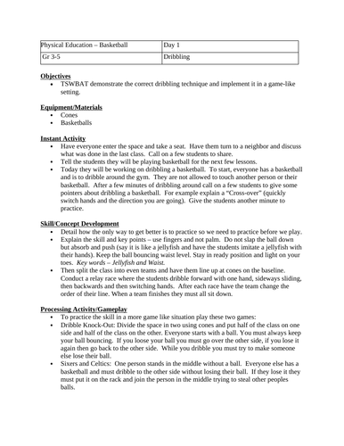 Basketball Lesson Plans (3 lessons for Years 3-5) | Teaching Resources