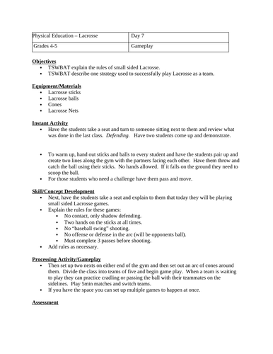 Lacrosse Lesson Plans (7 lessons for Years 4-5) | Teaching Resources