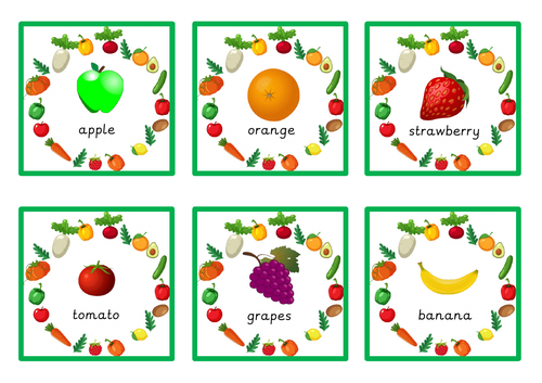 Fruit and Vegetable Cards | Teaching Resources