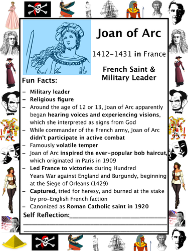 Joan of Arc PACKET & ACTIVITIES, Important Historical Figures Series ...