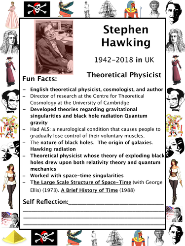Stephen Hawking PACKET & ACTIVITIES, Important Historical Figures ...