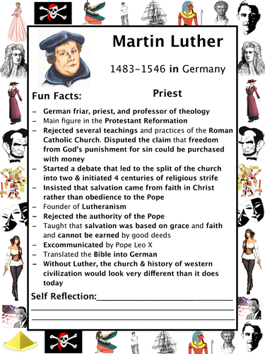 Martin Luther PACKET & ACTIVITIES, Important Historical Figures Series ...
