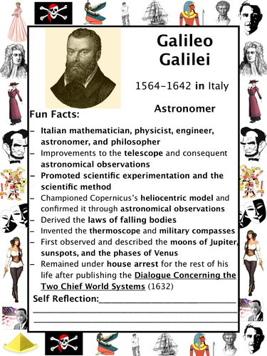 Galileo Galilei PACKET & ACTIVITIES, Important Historical Figures ...