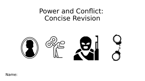 Revision Power and Conflict Poetry | Teaching Resources