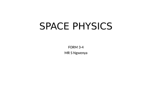 space physics notes | Teaching Resources