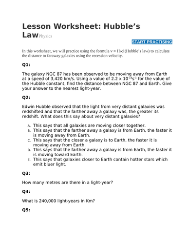 space physics notes | Teaching Resources