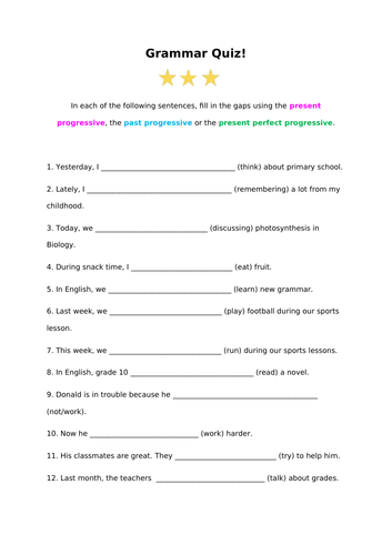 Differentiated Grammar Quiz! | Teaching Resources