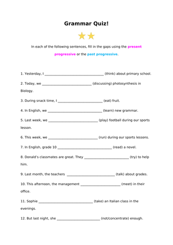 Differentiated Grammar Quiz! | Teaching Resources