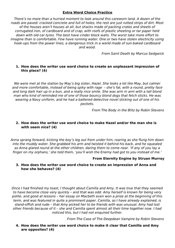 RUAE/ Close Reading Own Words Word Choice Imagery Sentence Structure ...