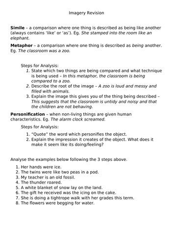 RUAE/ Close Reading Own Words Word Choice Imagery Sentence Structure ...