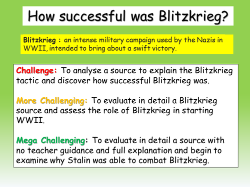 Blitzkrieg | Teaching Resources