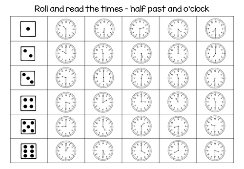 Roll and read digital and analogue times dice board games - Maths ...
