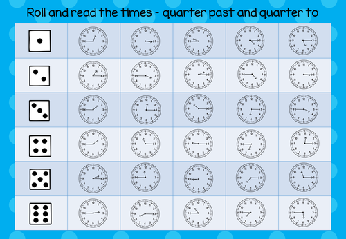 Roll and read digital and analogue times dice board games - Maths ...