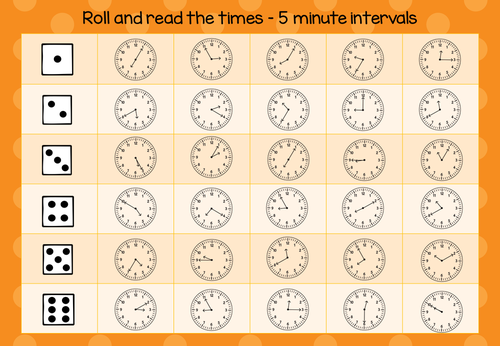 Roll and read digital and analogue times dice board games - Maths ...