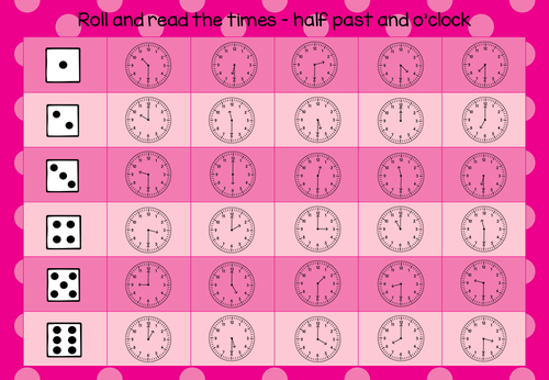 Roll and read digital and analogue times dice board games - Maths ...