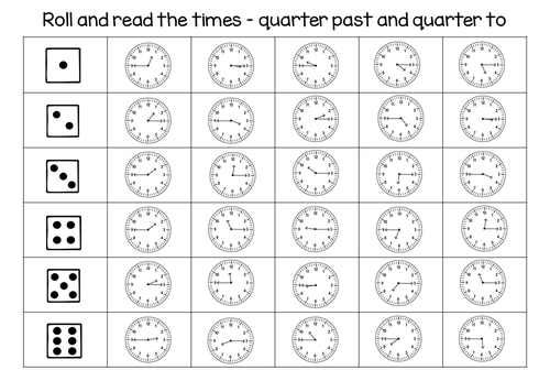 Roll and read digital and analogue times dice board games - Maths ...