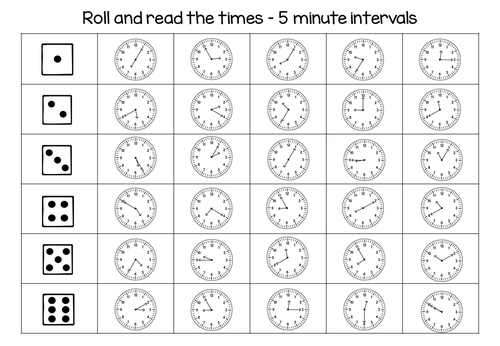 Roll and read digital and analogue times dice board games - Maths ...