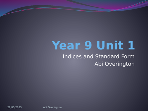 Year 9 Indices and Standard form | Teaching Resources