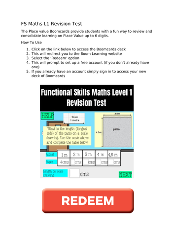 Functional Skills Maths Level 1 Revision Test-Boom Cards | Teaching ...