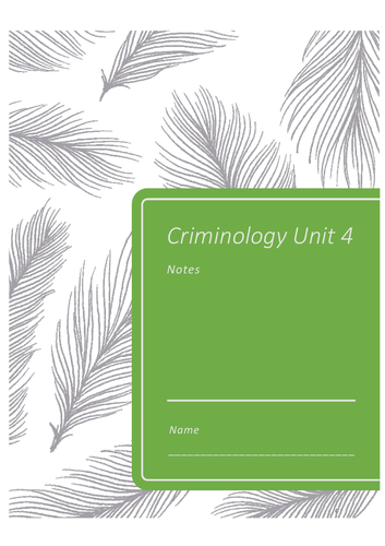 WJEC Criminology Unit 4 work booklet | Teaching Resources WJEC Criminology Unit 4 work booklet | Teaching Resources