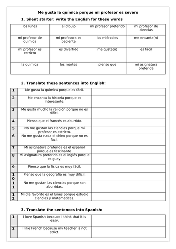 Viva 1 School - Mi insti (11 worksheets) Spanish KS3 | Teaching Resources