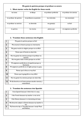 Viva 1 School - Mi insti (11 worksheets) Spanish KS3 | Teaching Resources