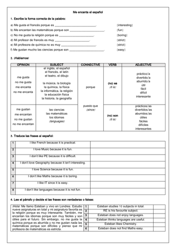 Viva 1 School - Mi insti (11 worksheets) Spanish KS3 | Teaching Resources