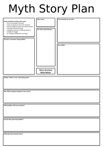 Myth Writing Template