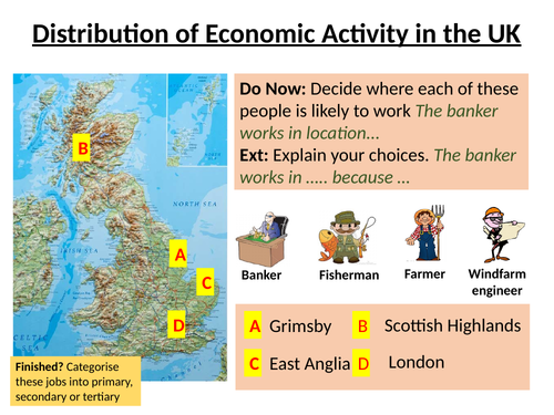 Distribution of Economic Activity in the UK - Geography | Teaching ...