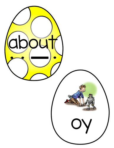 RWI set 2 phonics Easter egg hunt card game | Teaching Resources