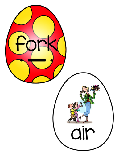 RWI set 2 phonics Easter egg hunt card game | Teaching Resources