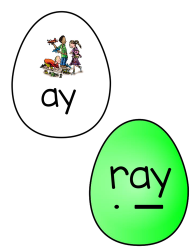 RWI set 2 phonics Easter egg hunt card game | Teaching Resources