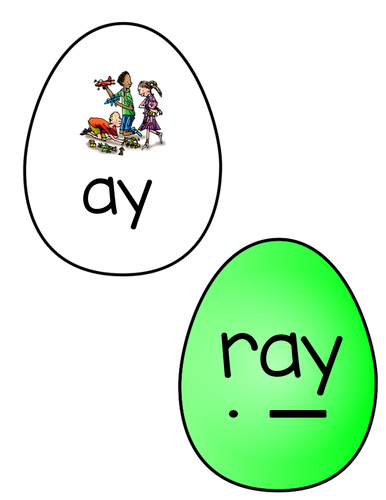 RWI set 2 phonics Easter egg hunt card game | Teaching Resources