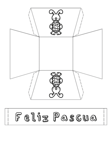 Feliz pascua manualidad: cesta de pascua / Semana santa en español ...