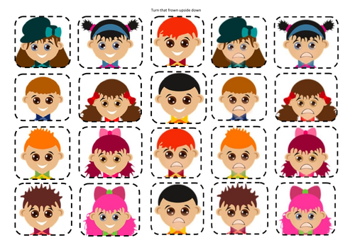 Turn that Frown Upside Down Picture Cards | Teaching Resources